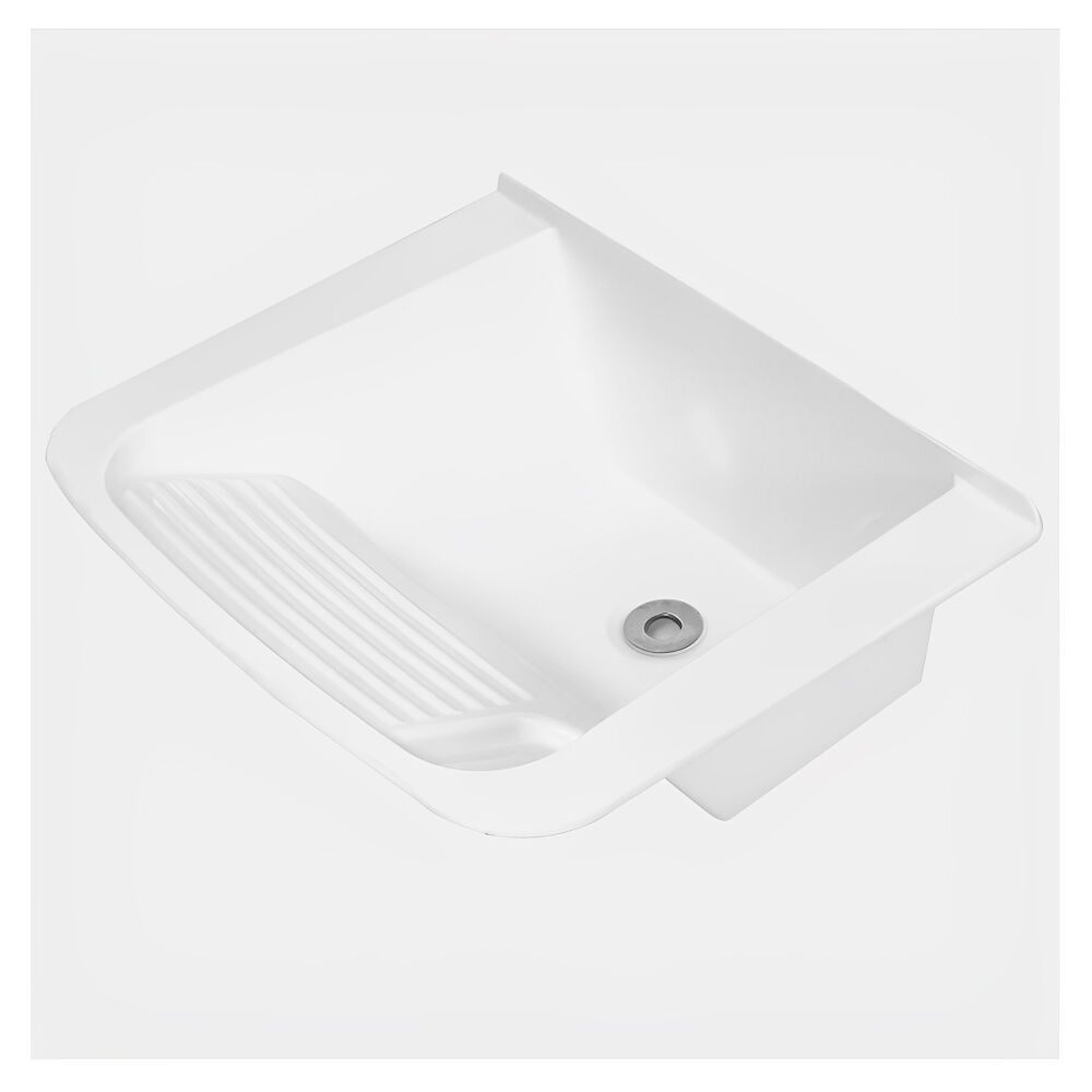 Tanque Sintético de Fibra Simples 20L 56x43cm TF56BR Branco Decoralita | Amigo Construtor