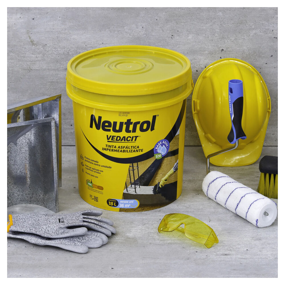 Pintura Asfáltica Neutrol Acqua 18L Vedacit