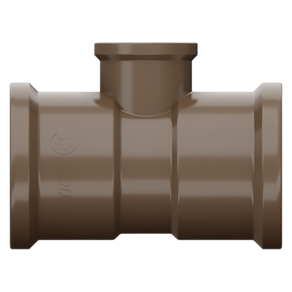 Tê de Redução Soldável PVC Marrom Tigre
