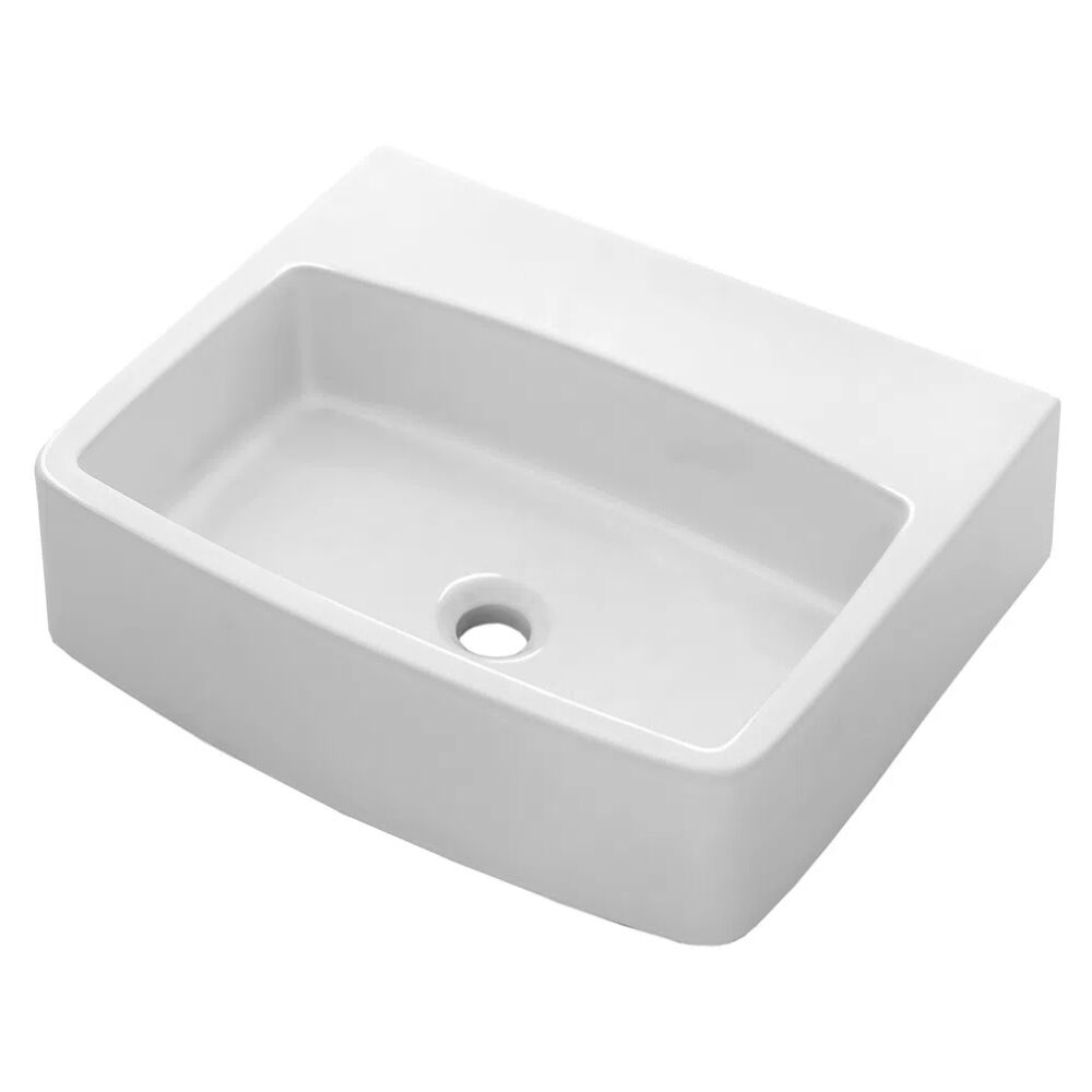 Cuba de Apoio Retangular com Mesa 50x41cm Branca Icasa