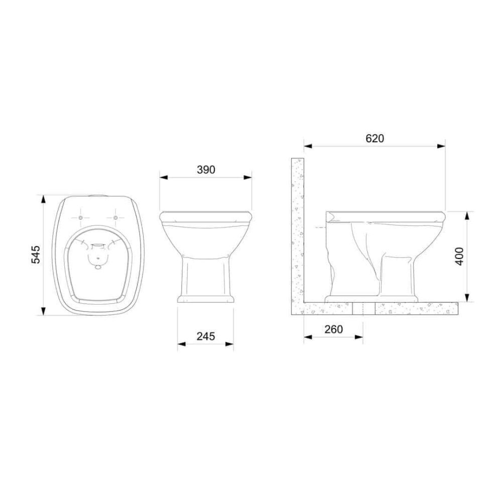 Vaso Sanitário Convencional Fit Plus Branco Celite